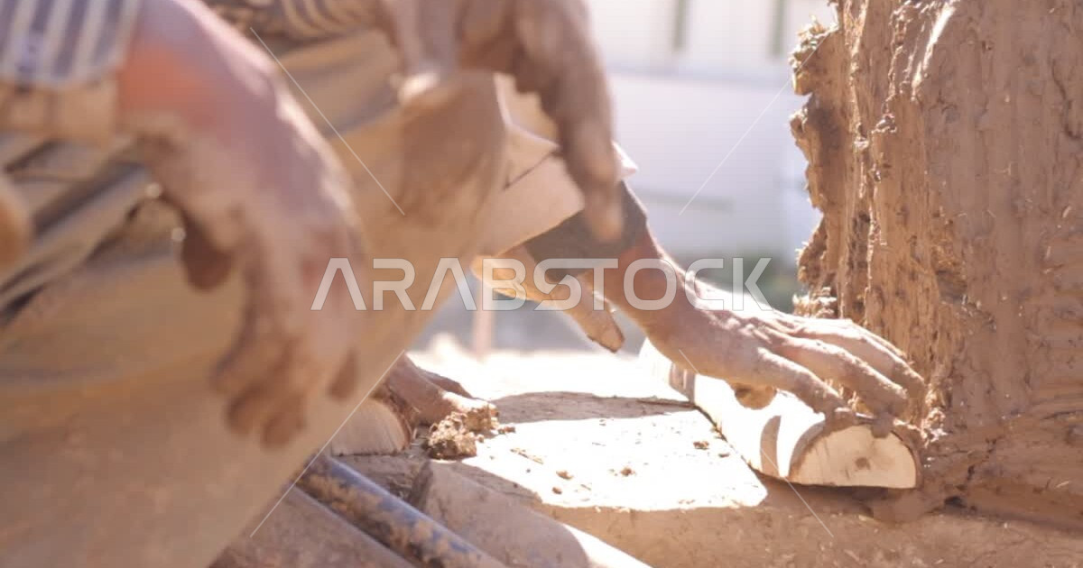Heritage buildings in the Kingdom of Saudi Arabia, construction of mud ...