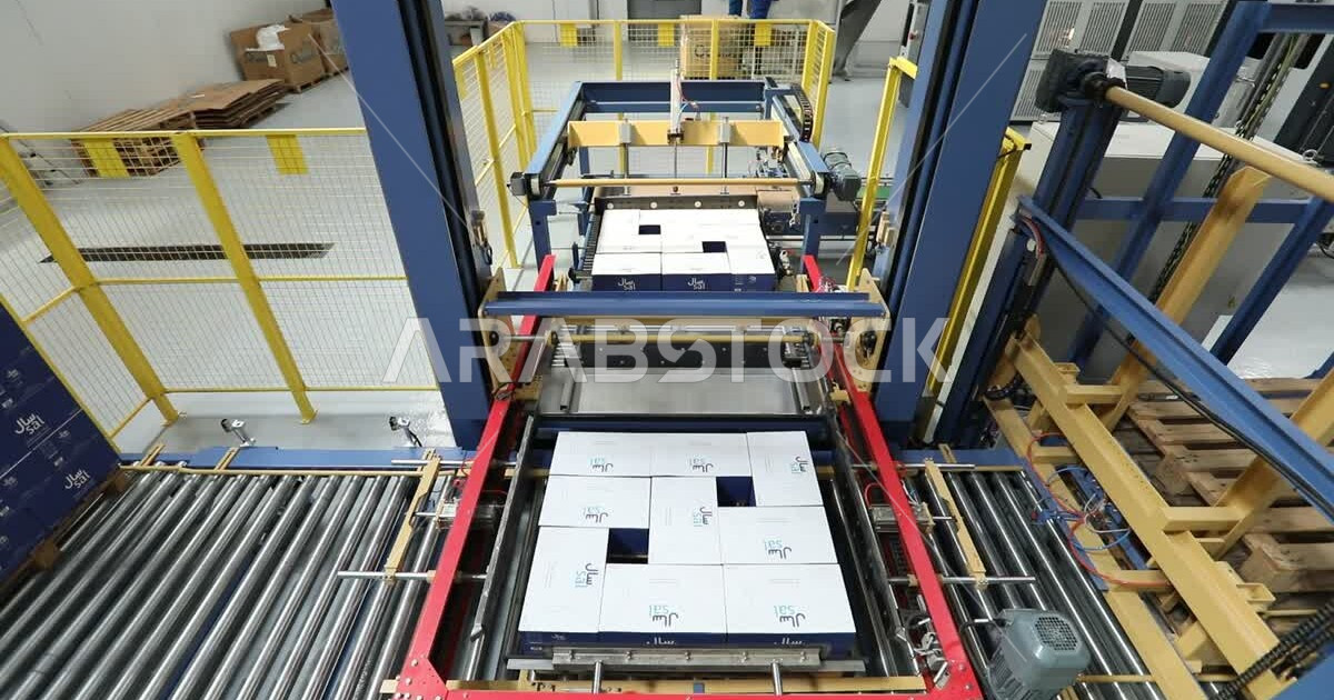 Packaging stage and placing bottles inside boxes for the shipping and ...