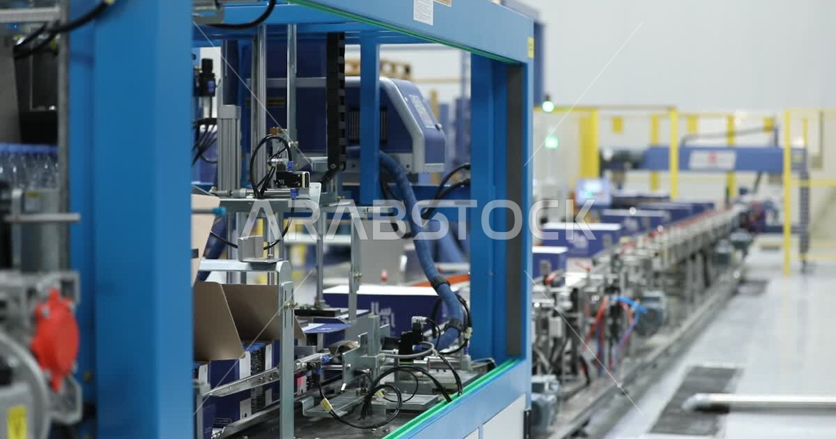 Packaging stage and placing bottles inside boxes for the shipping and ...