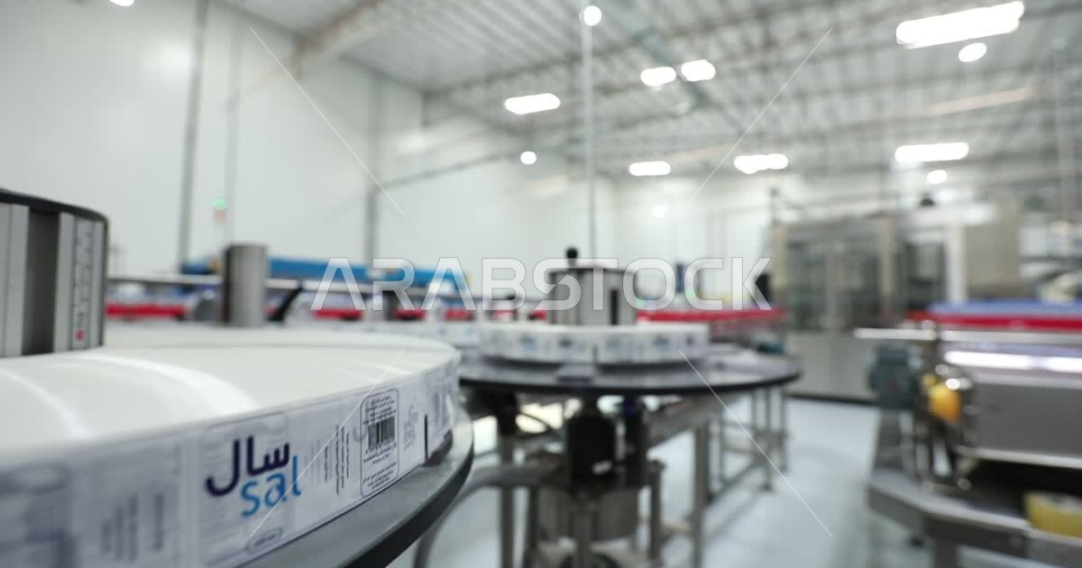 The stage of packaging and labeling plastic containers, the use of ...