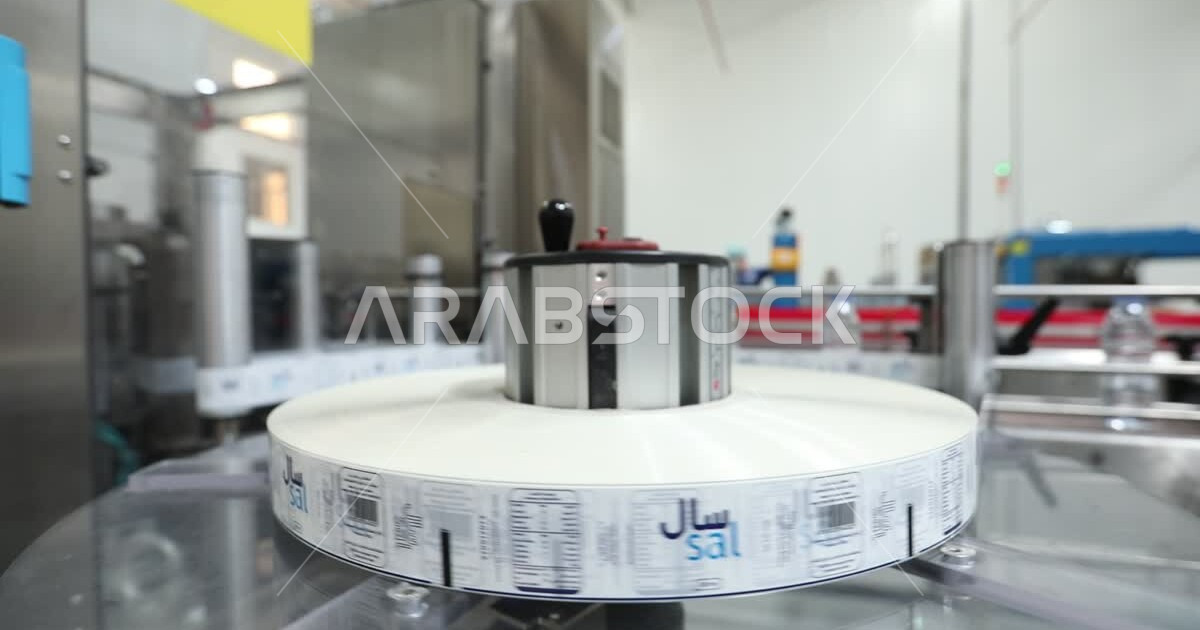 The stage of packaging and labeling plastic containers, the use of ...