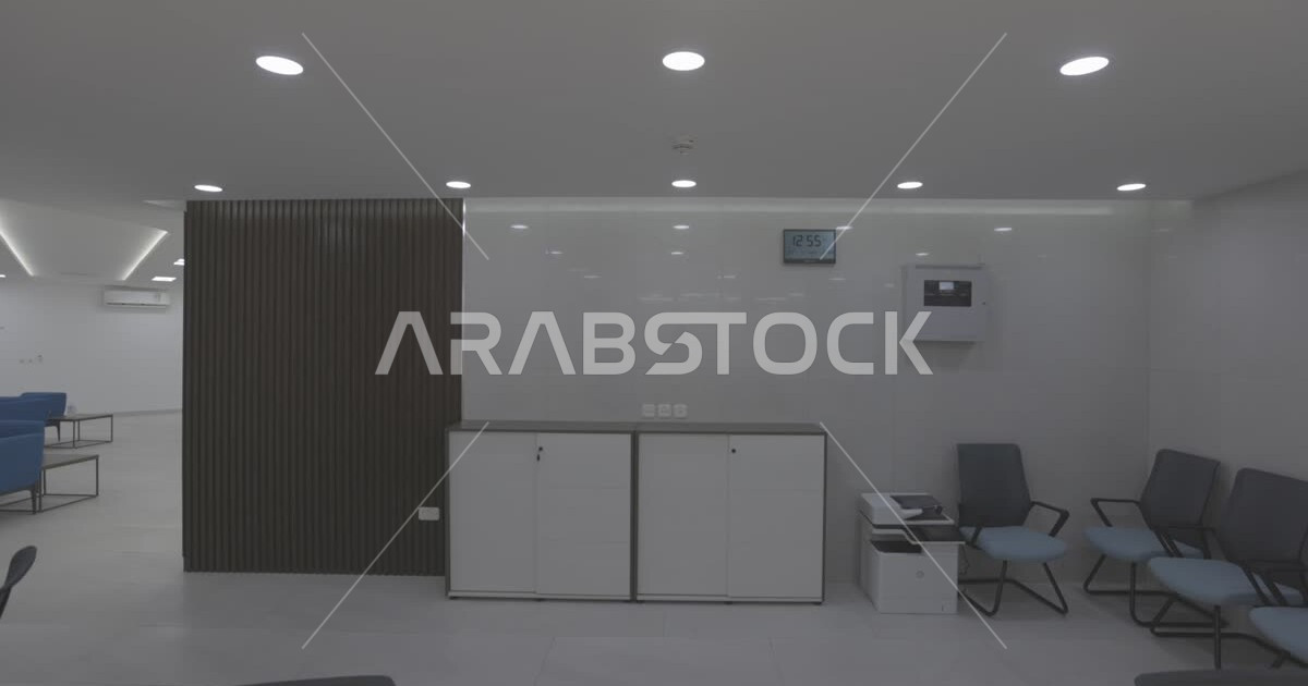 Modern and contemporary design reception and information desk, medical ...