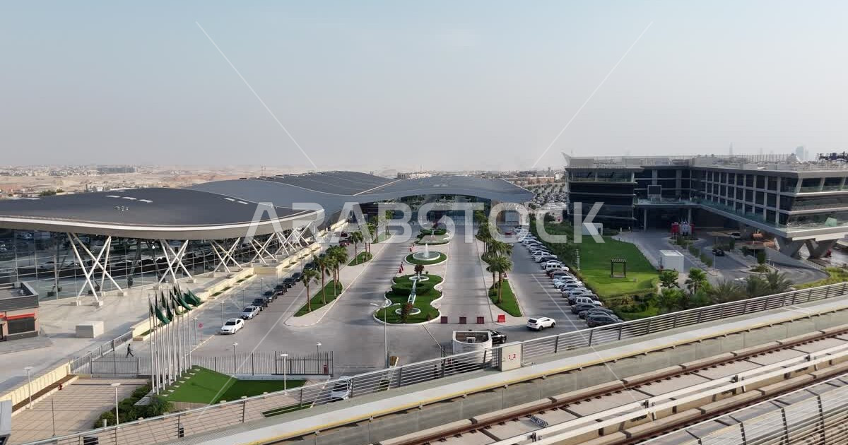 Exterior decorations and designs of the building entrance, exhibitions ...