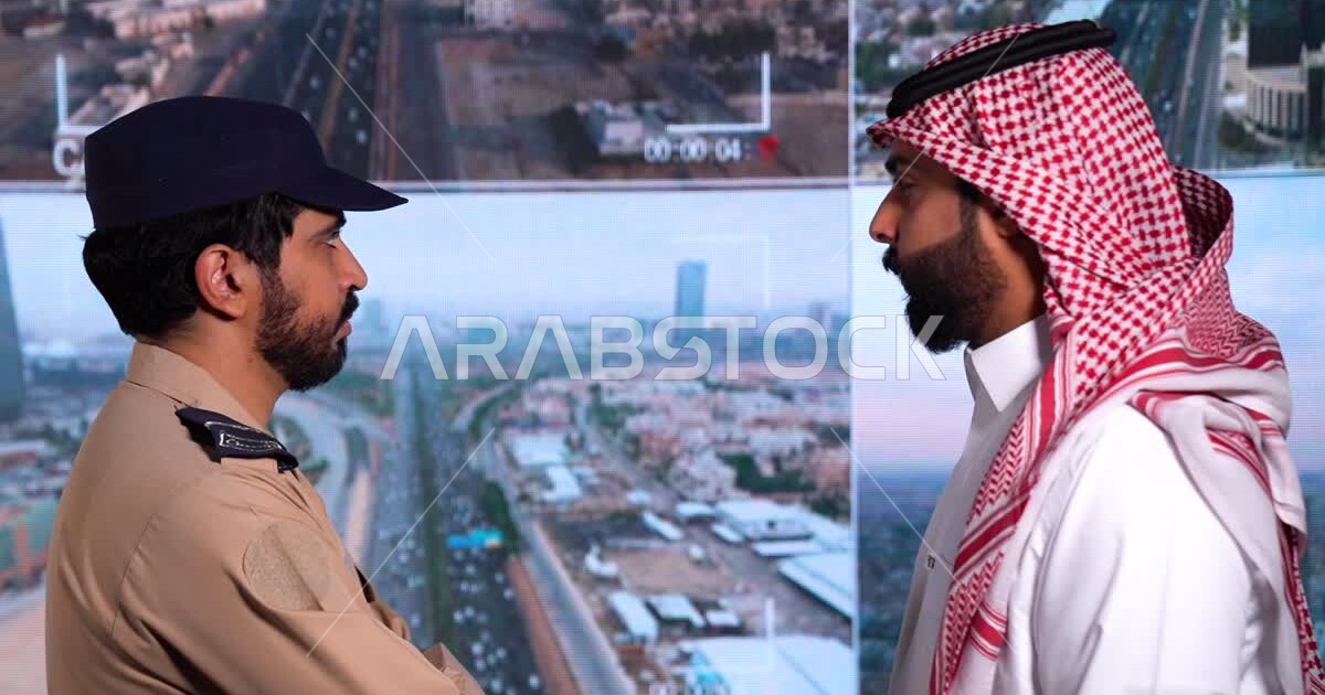 A Saudi Gulf man runs the security section, tracks surveillance cameras ...