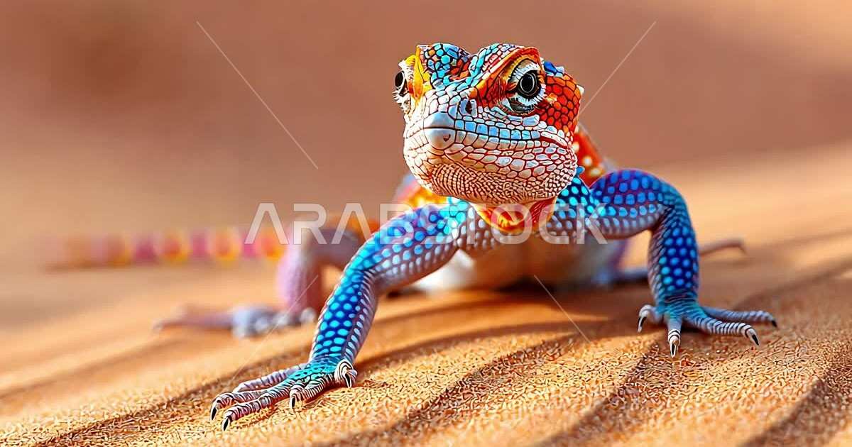 Wild reptiles that live in the desert areas of the Kingdom of Saudi ...
