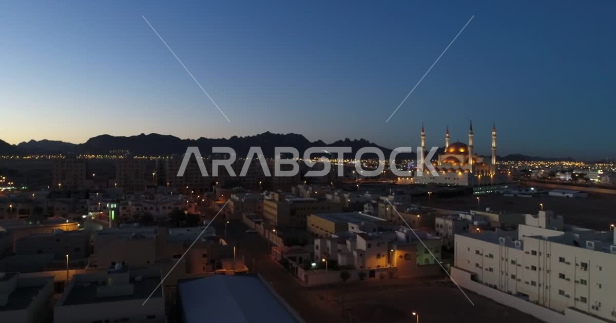 Muslims call to perform prayers and religious duties, aerial drone ...