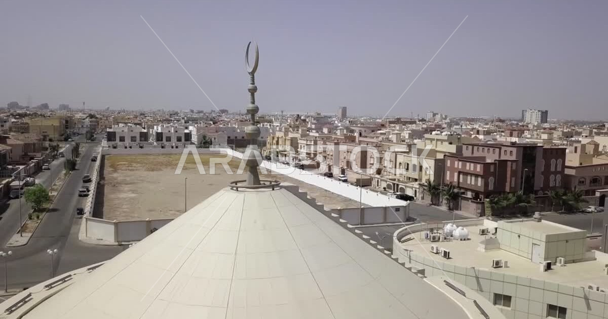 Muslims call to perform prayers and religious duties, drone footage of ...