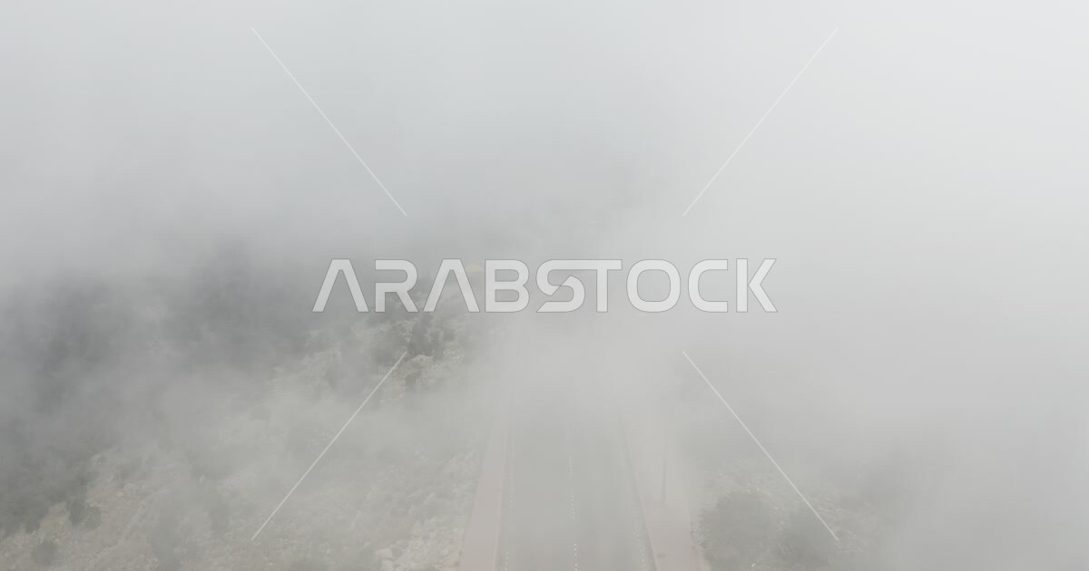 Abha and Namas mountain ranges, rocky and high peaks, rough terrain and ...