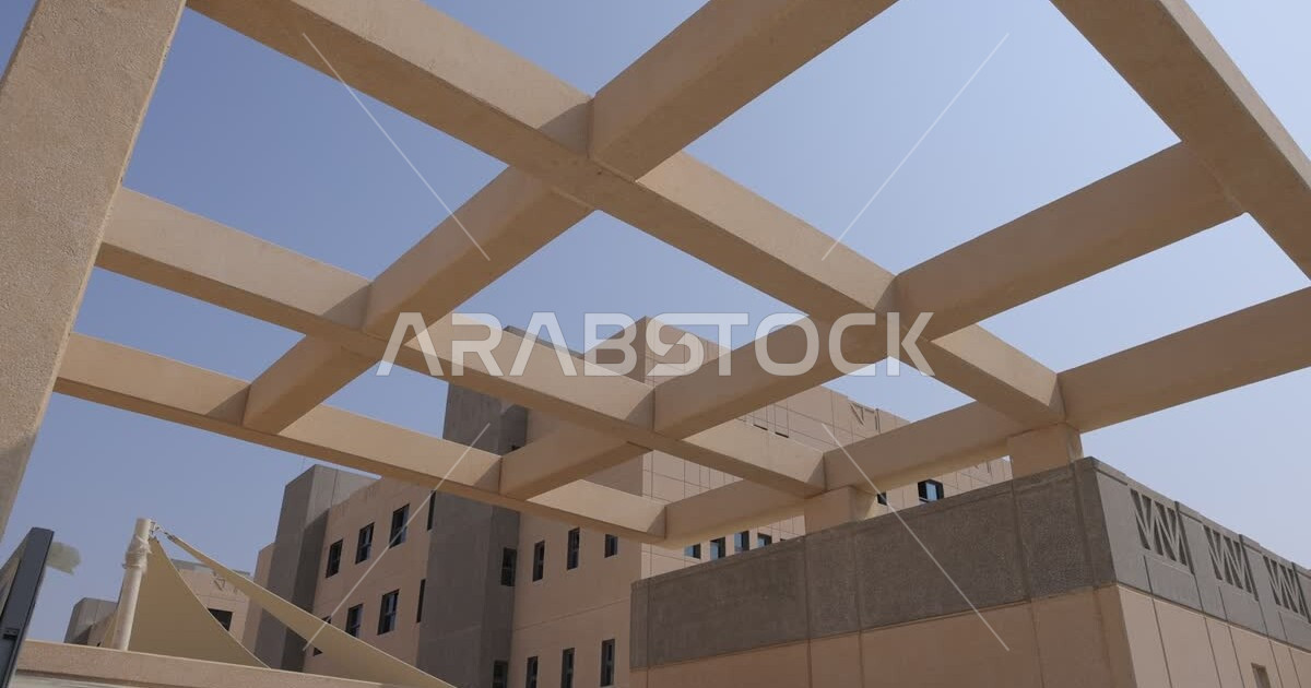 The exterior facade of a modern school, building a bright future for ...