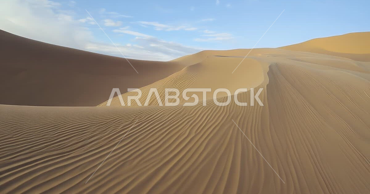 Sand formations and formations in the desert of the Kingdom of Saudi ...