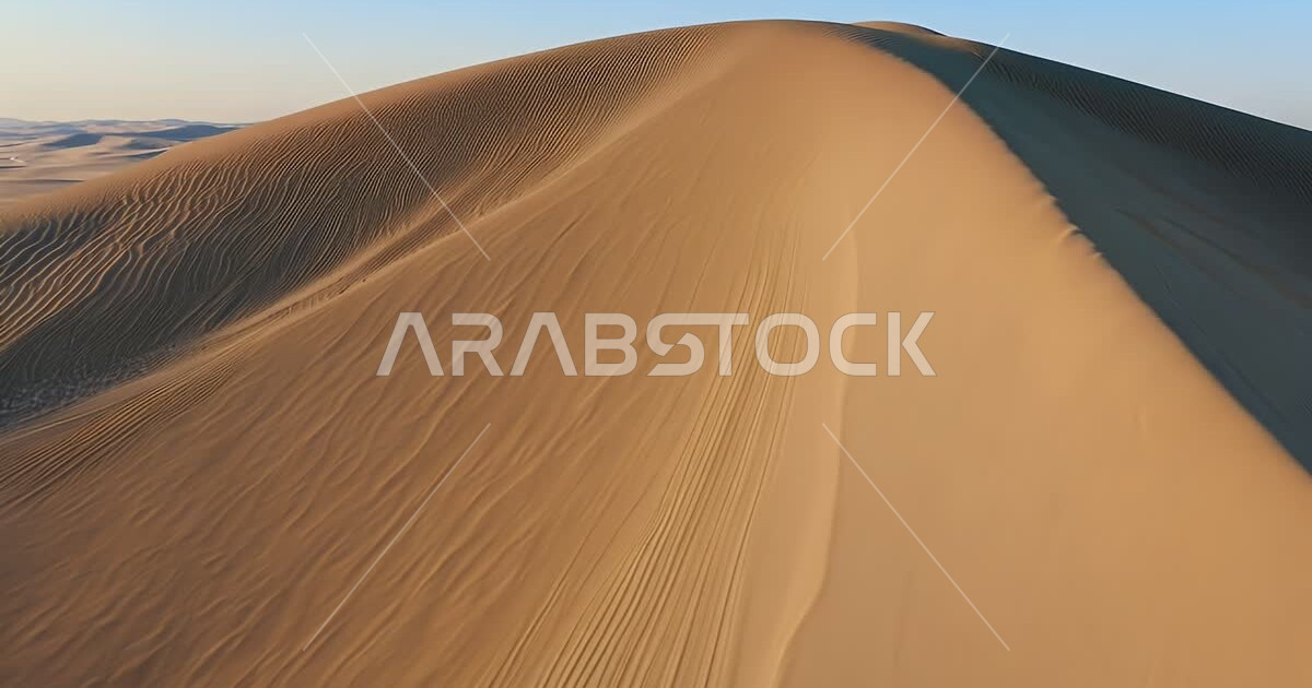 Sand formation and formation in the desert of Saudi Arabia, drone ...