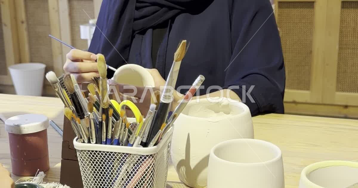 Old traditional professions and jobs, the art of making ceramics and ...