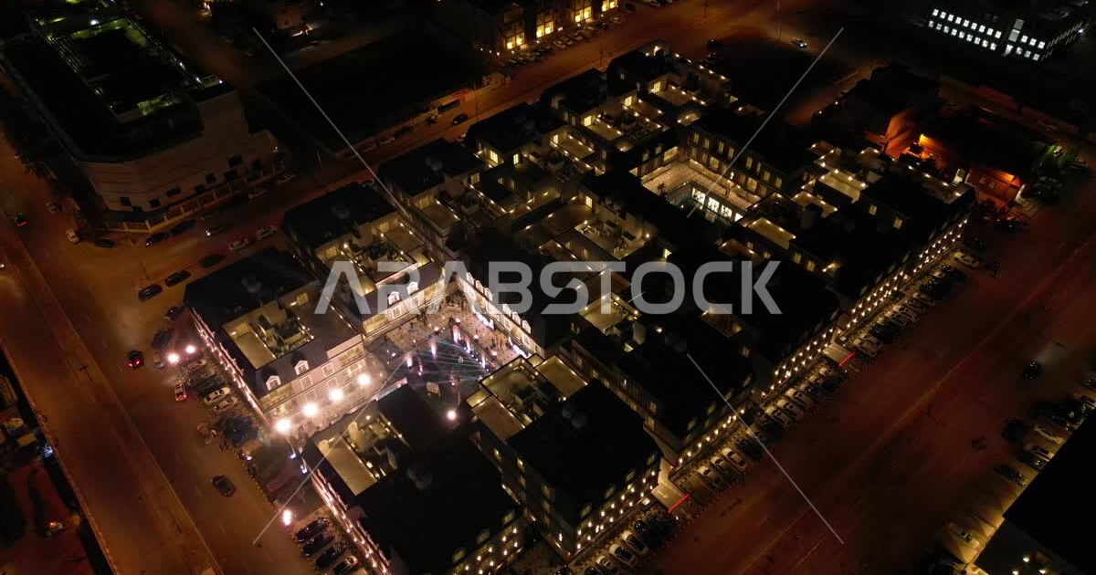 Green trees and plants in the gardens of luxury residential complexes ...