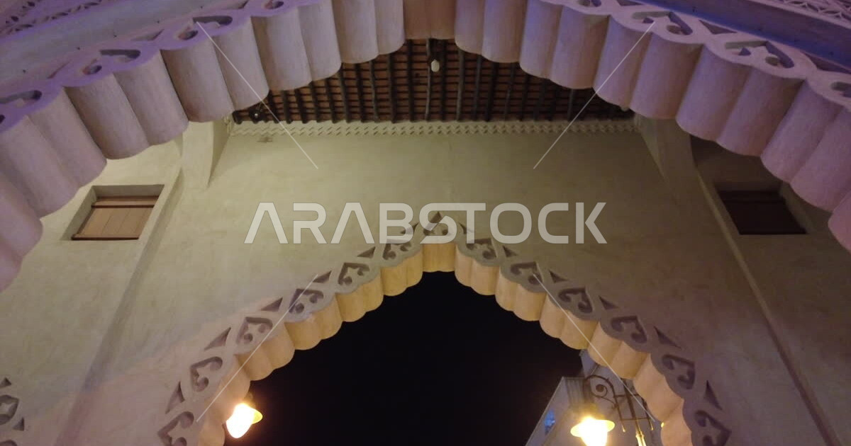 The entrance to the Qaisariya market in the city of Al-Ahsa (the land ...