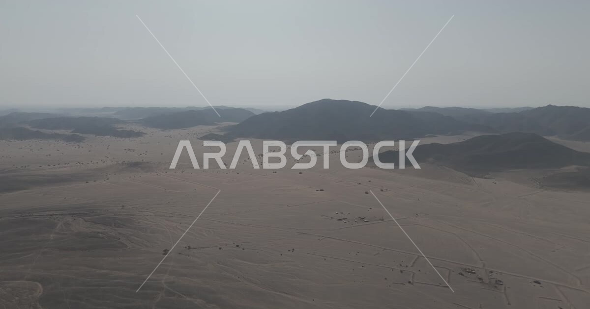 Harsh desert nature, aerial drone photography of landmarks and wild ...