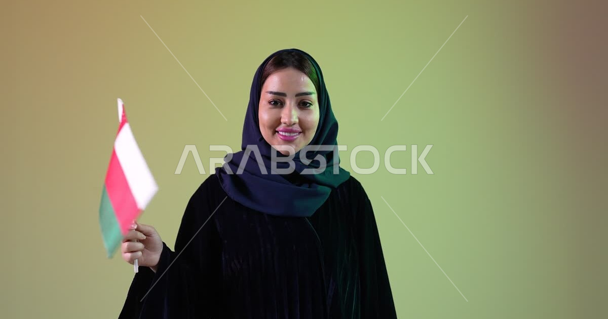 Pride and appreciation for the Omani symbols and flag, the concept of ...