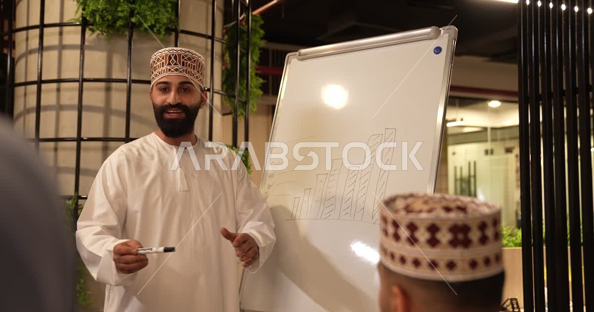 Developing strategic plans to achieve goals, using the whiteboard to ...