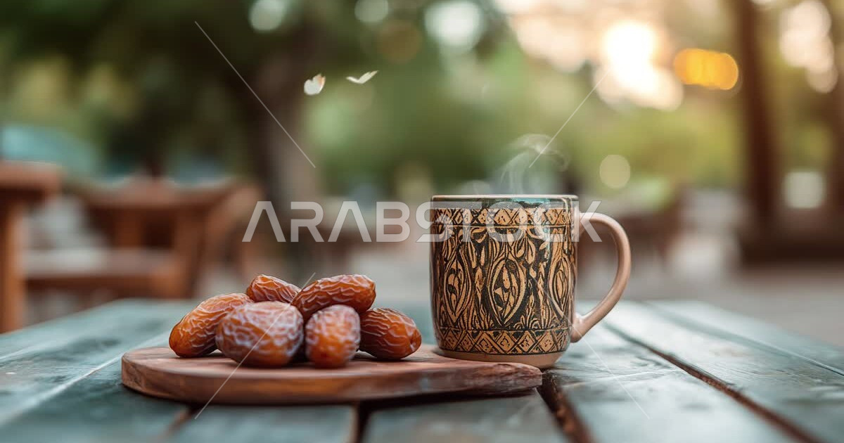 Delicious Ramadan hospitality, dates from the palm trees of Saudi ...