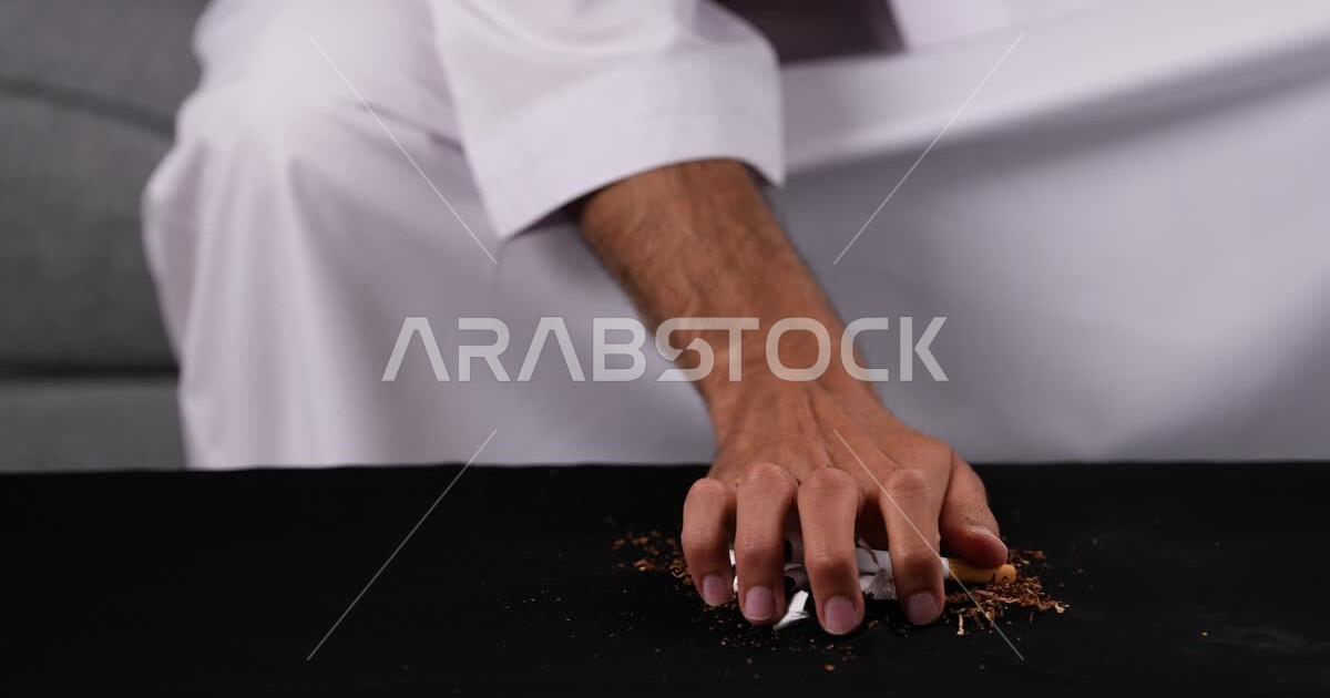 Gestures indicating caution against addiction, taking toxic substances ...