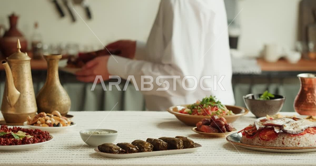 Traditional Saudi cooking, recipes with various flavors, delicious ...