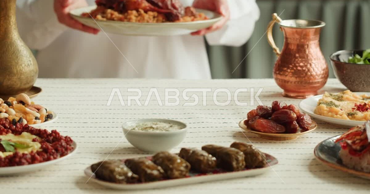 Food recipes with various flavors, delicious foods and meals, a Saudi ...