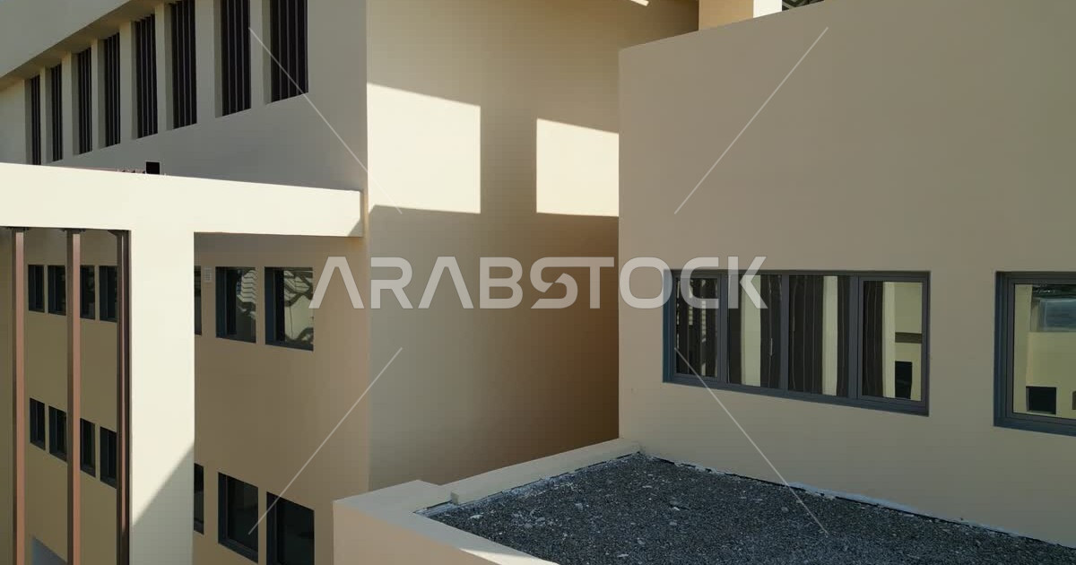 Modern academic schools in Saudi Arabia, architectural engineering art ...