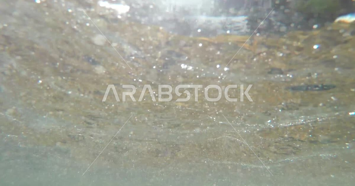 underwater wave photography with sandy sea bottom calm underwater scene ...
