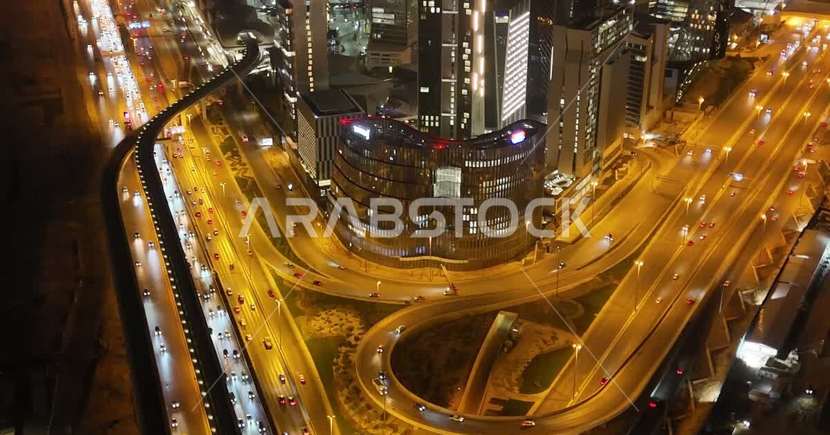 Financial and economic buildings and architectural structures, drone ...
