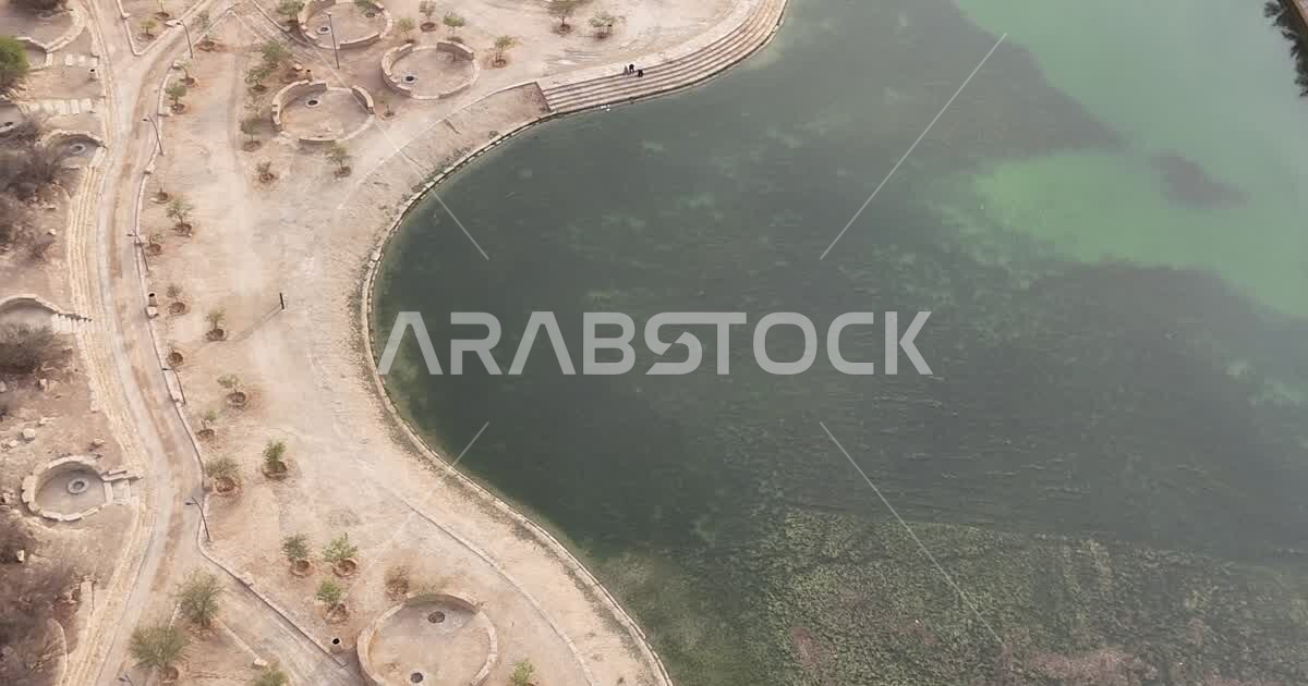 Valleys and famous landmarks, landscapes in Riyadh, drone photography ...