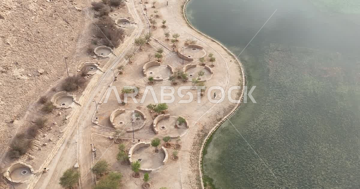 Valleys and famous landmarks, landscapes in Riyadh, drone photography ...