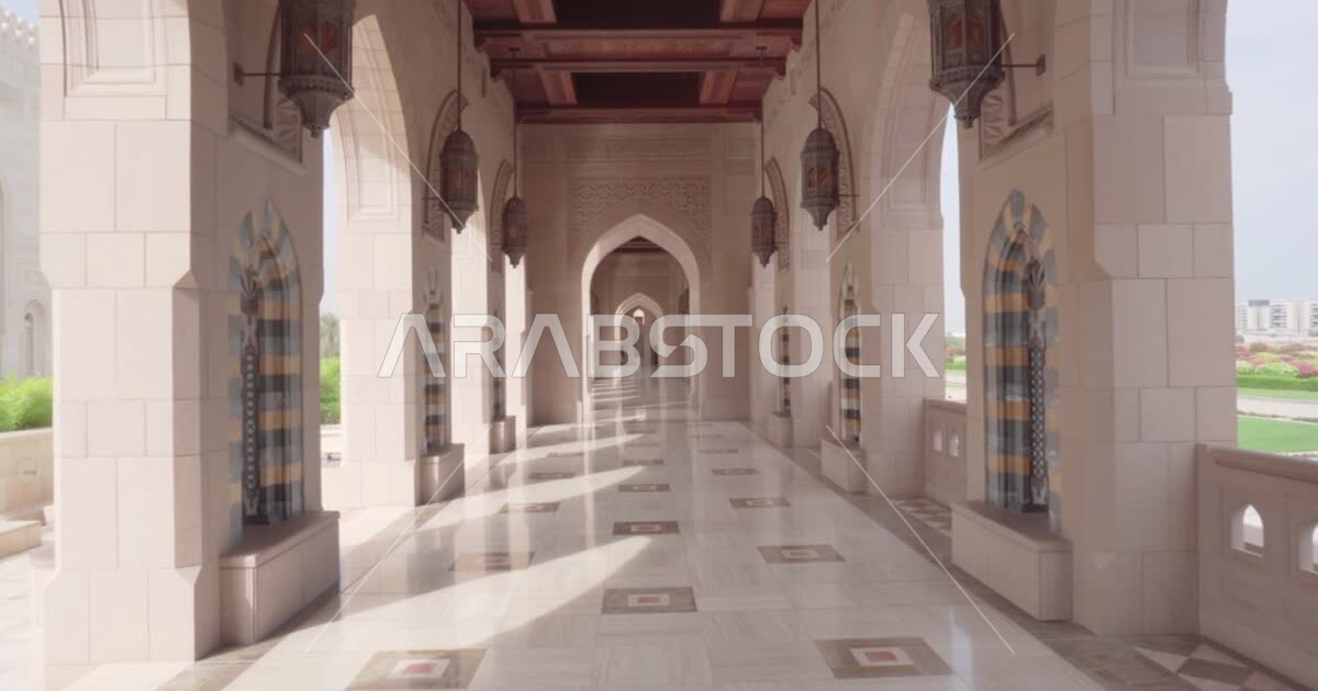 The ancient designs and decorations of the columns and arches in the ...