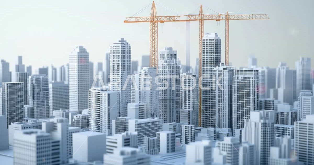 Riyadh city in 3D hologram technology, the new Metaverse world in the ...