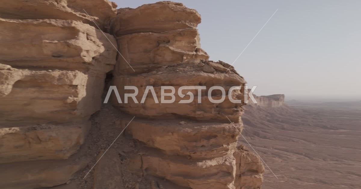 Desert mountain landscape in Saudi Arabia, Drone photography of natural ...