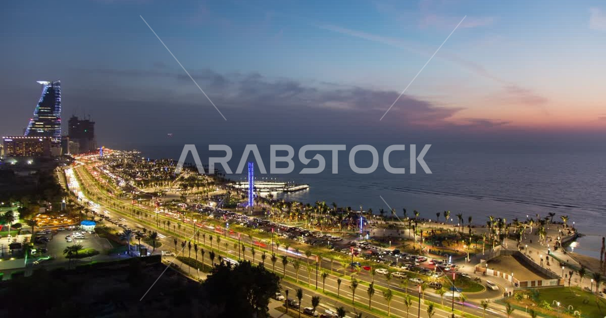 Jeddah waterfront during sunset - Video #31498 - Stock Footage Video ...