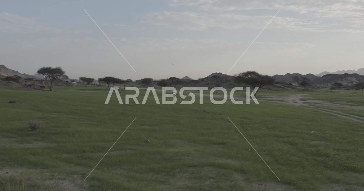 Mountainous nature of the Kingdom of Saudi Arabia, drone photography of ...