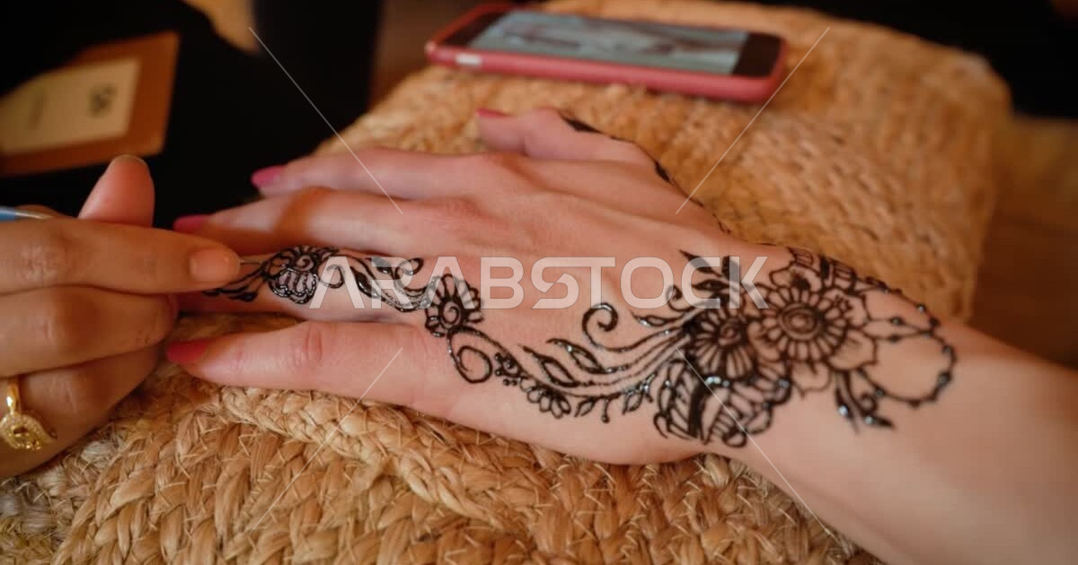 Customs and traditions in happy occasions and weddings, a close-up of ...