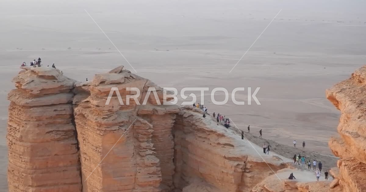 Desert mountain landscape in Saudi Arabia, Drone footage of natural ...