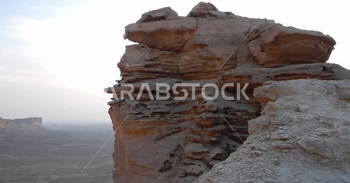 Desert mountain landscape in Saudi Arabia, Drone footage of natural ...