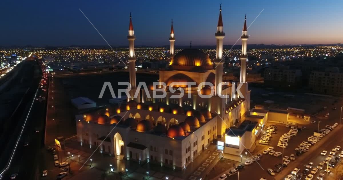 Architectural engineering art in the Arab-Islamic style, sacred ...