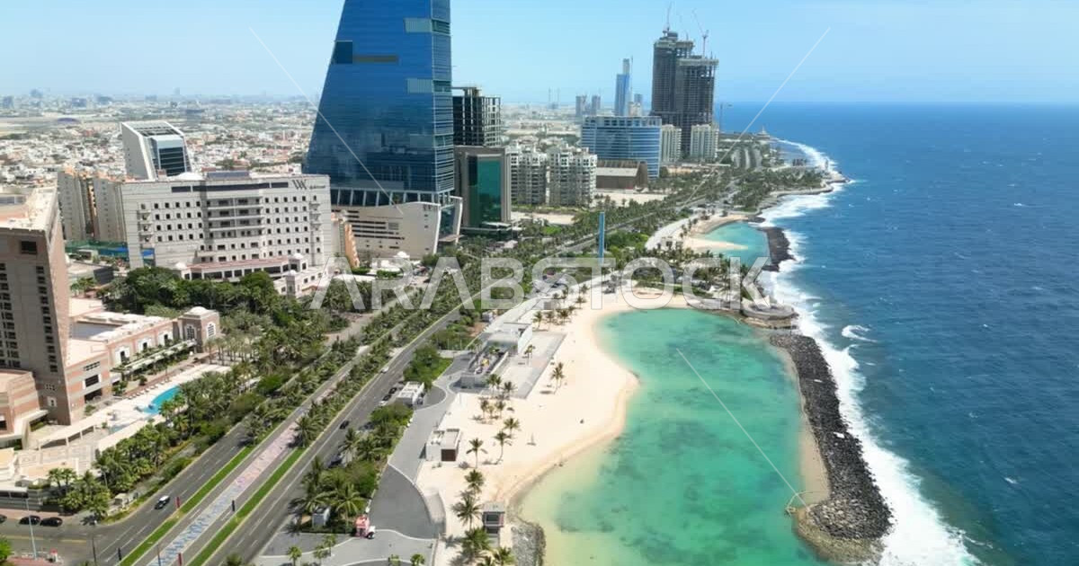 Jeddah A depiction of a famous coastal city in Saudi Arabia, skyline of ...