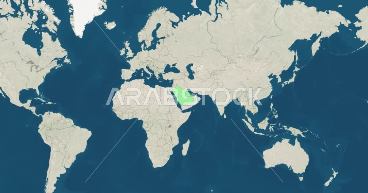 Locating the Kingdom of Saudi Arabia on the world map, the borders of ...