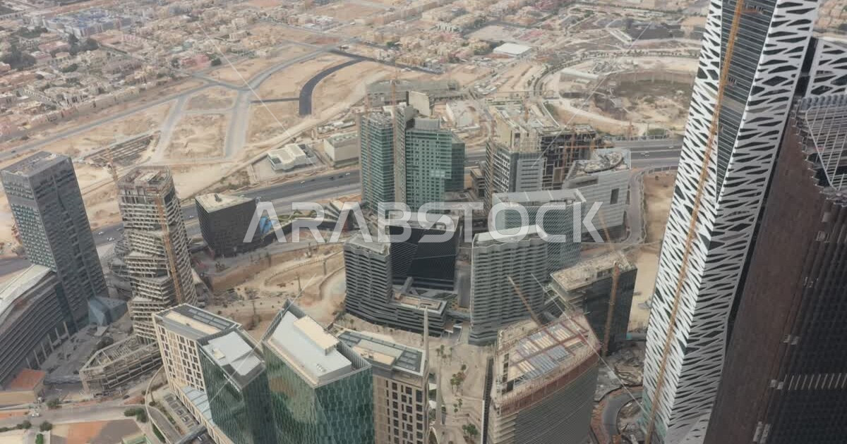 A view from the top of the King Abdullah Financial District in Riyadh ...