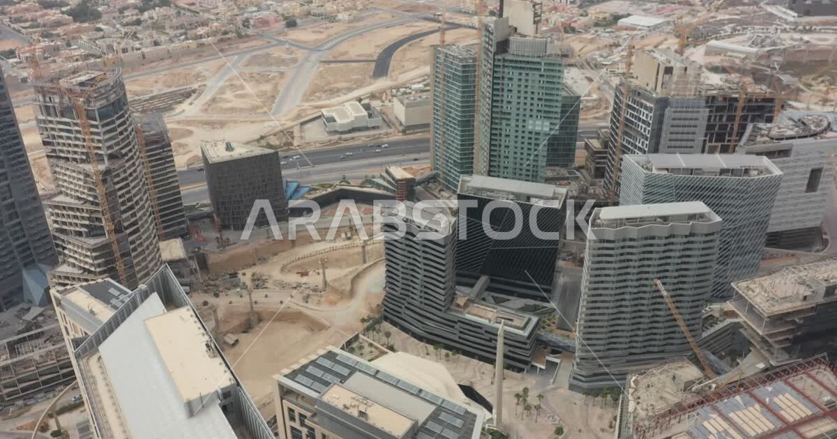 A view from the top of the King Abdullah Financial District in Riyadh ...