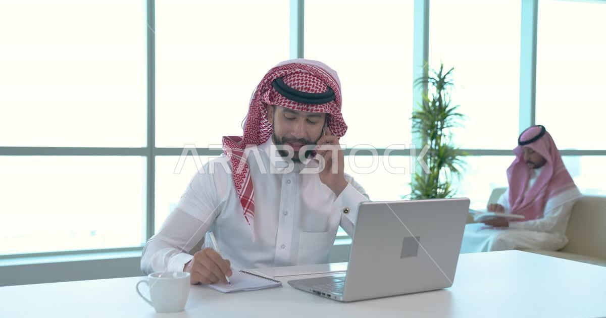 A Saudi Arabian Gulf employee working at the company’s headquarters ...