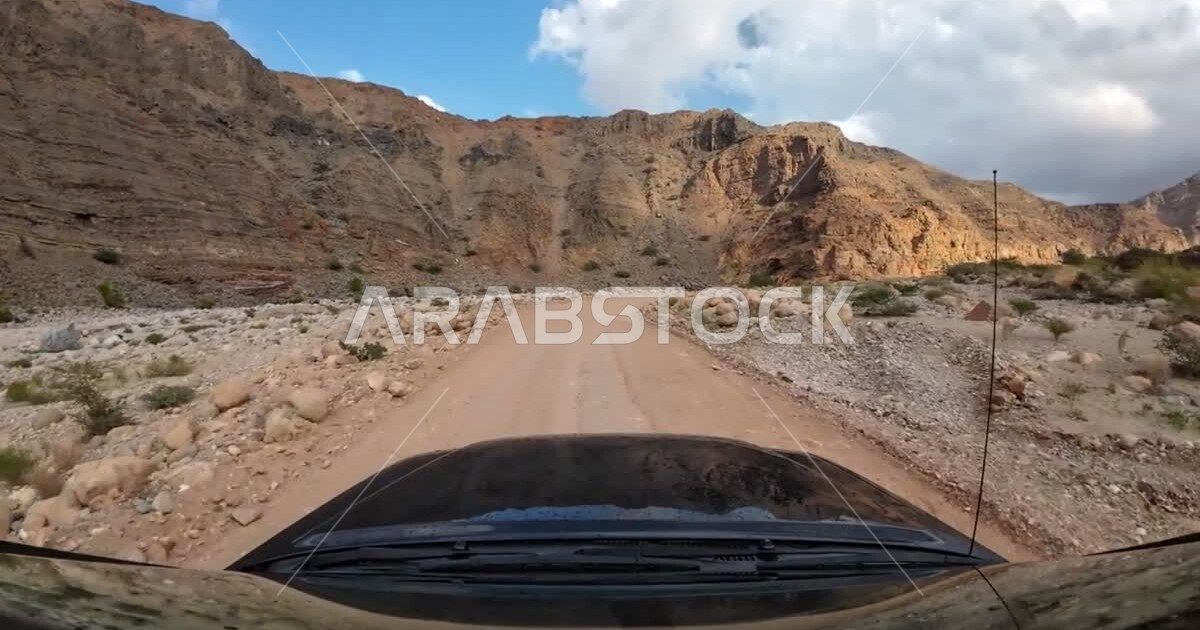 Entertainment tourist places in Saudi Arabia, close-up of a car from ...