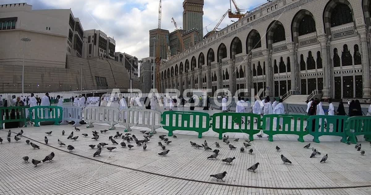 Sacred Islamic religious places and landmarks, towers and hotels ...