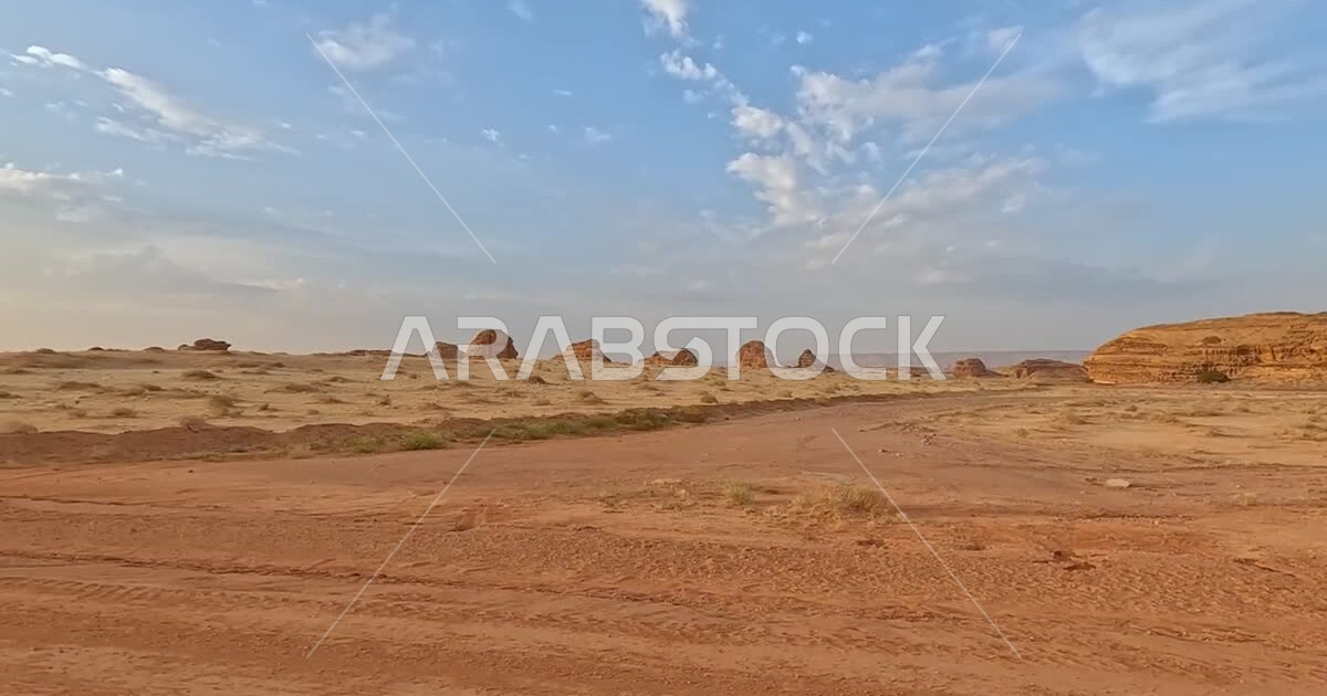 Topography and dry environment in desert areas, formations and ...