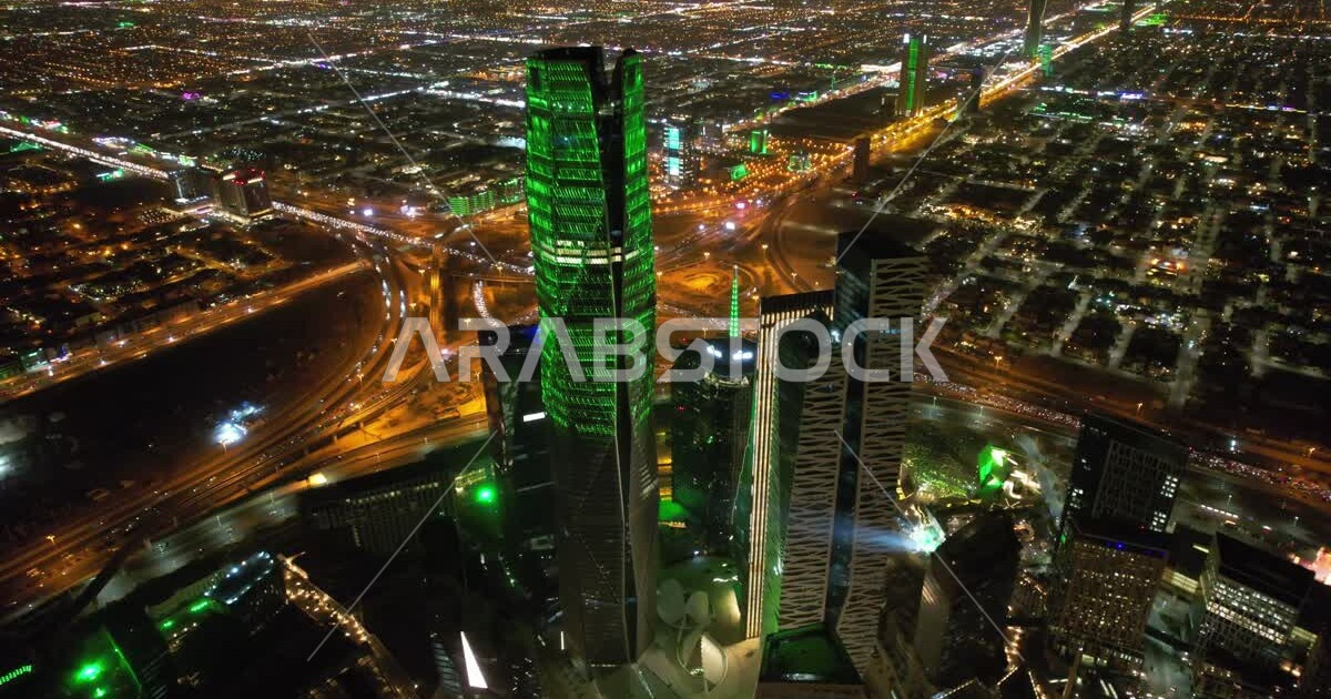 Overhead view of King Abdullah Financial District (KAFD) in Riyadh ...