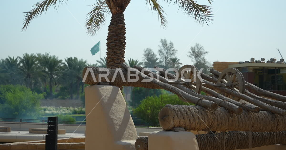 Deep wells built in the old mud style, a traditional water well made of ...