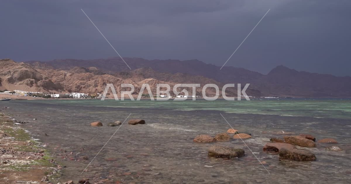 View of waves on the water, photography of the famous Red Sea beaches ...